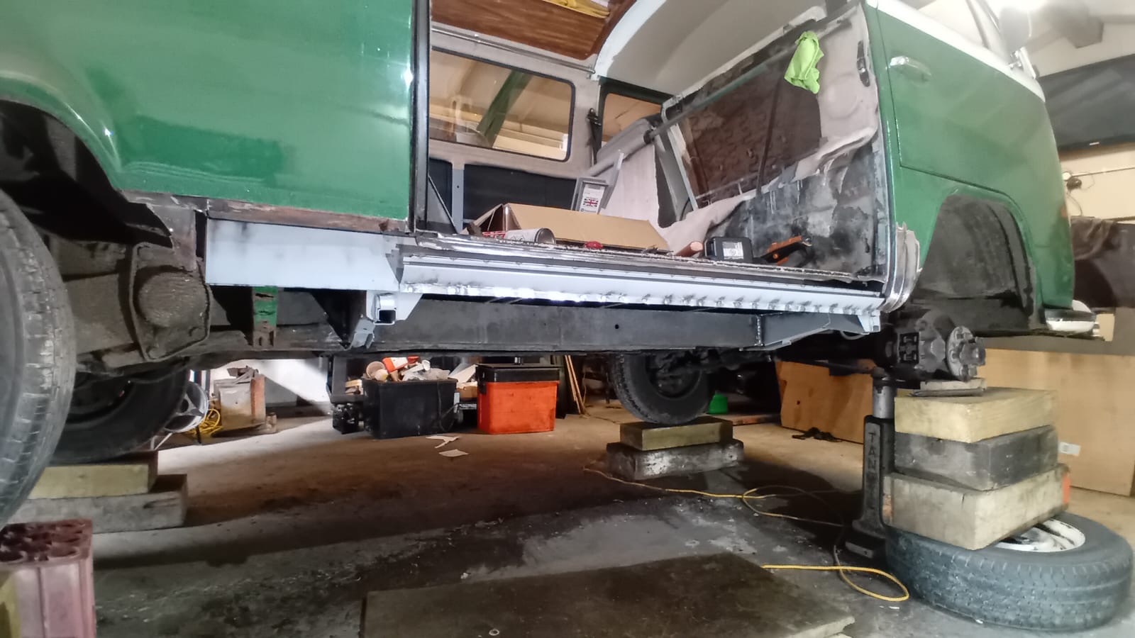 New sills for a VW T2 bay window Campervan | Moon Automotive
